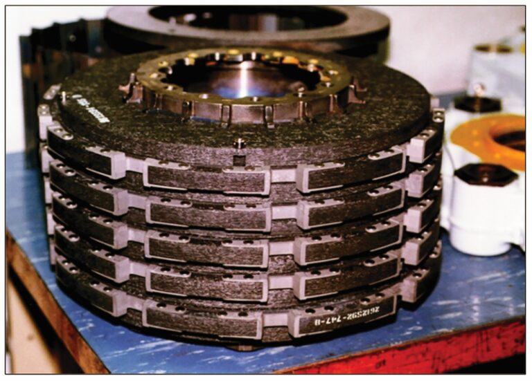 Carbon fiber-reinforced carbon composites for aircraft brakes